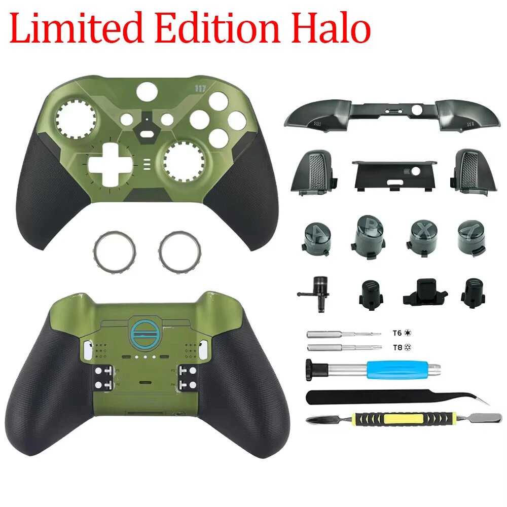 Комплект корпусов для Xbox Elite Series 2 Зеленый, Limited Edition Halo