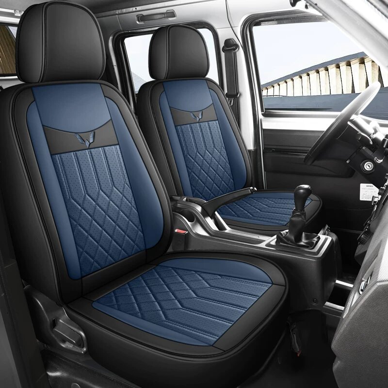 Wuling Rongguang New Card черно-синяя стандартная версия перфорированная дышащая нубуковая кожа полная обивка сидений