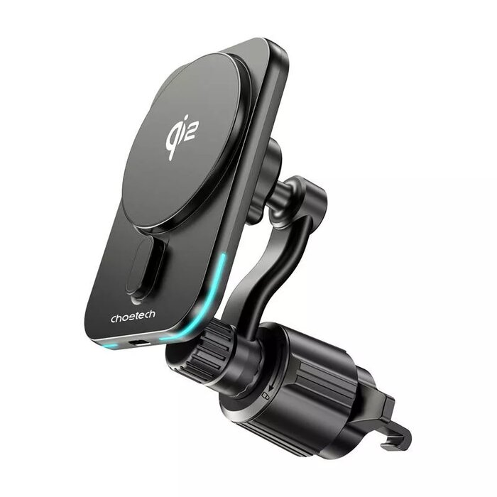 Автодержатель с беспроводным зарядным устройством Choetech Qi2 MagLeap Wireless Car charger, черный T231-F