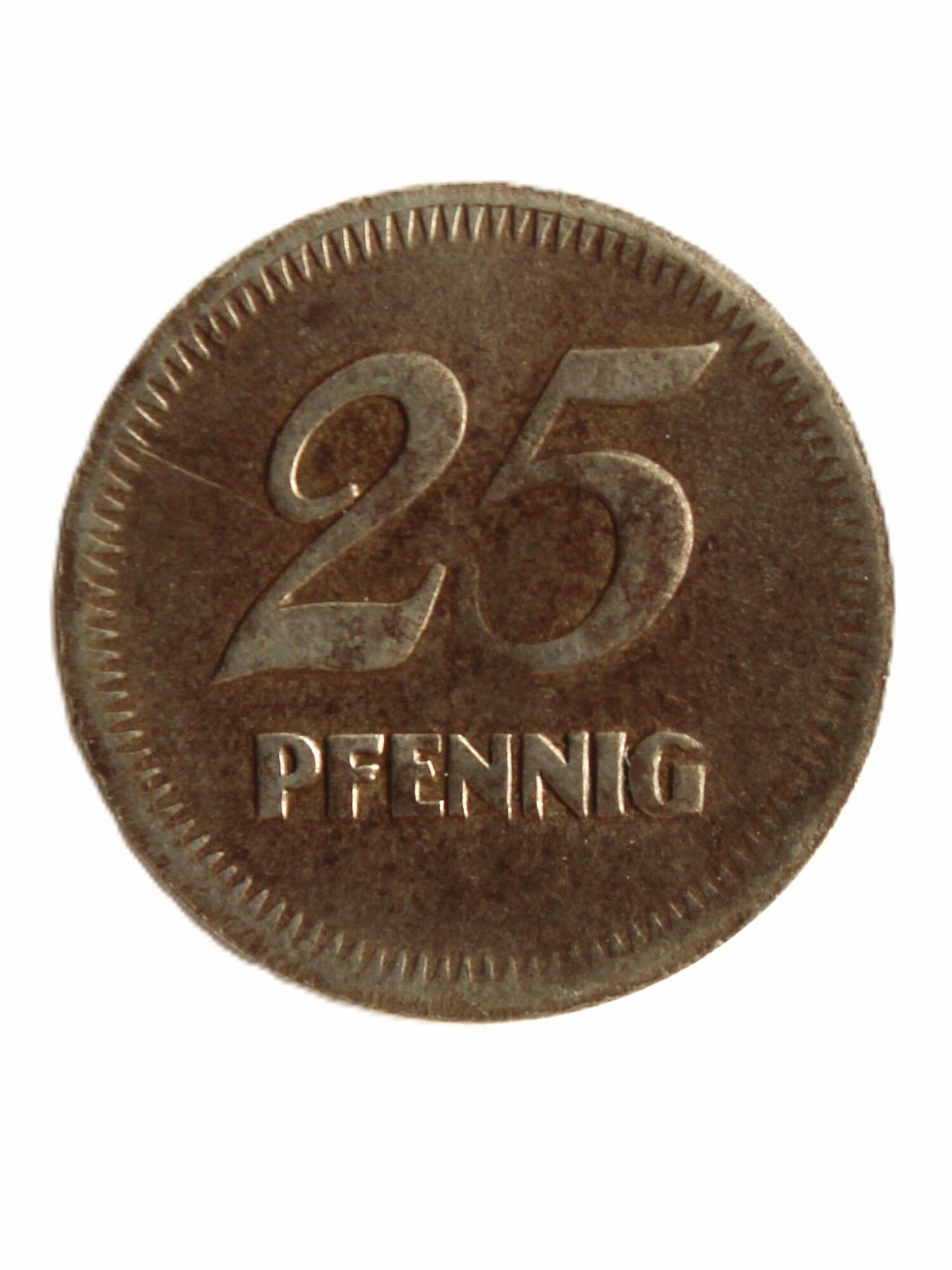 Подлинная монета нотгельд 25 пфеннигов 1919 года Германия город Мангейм