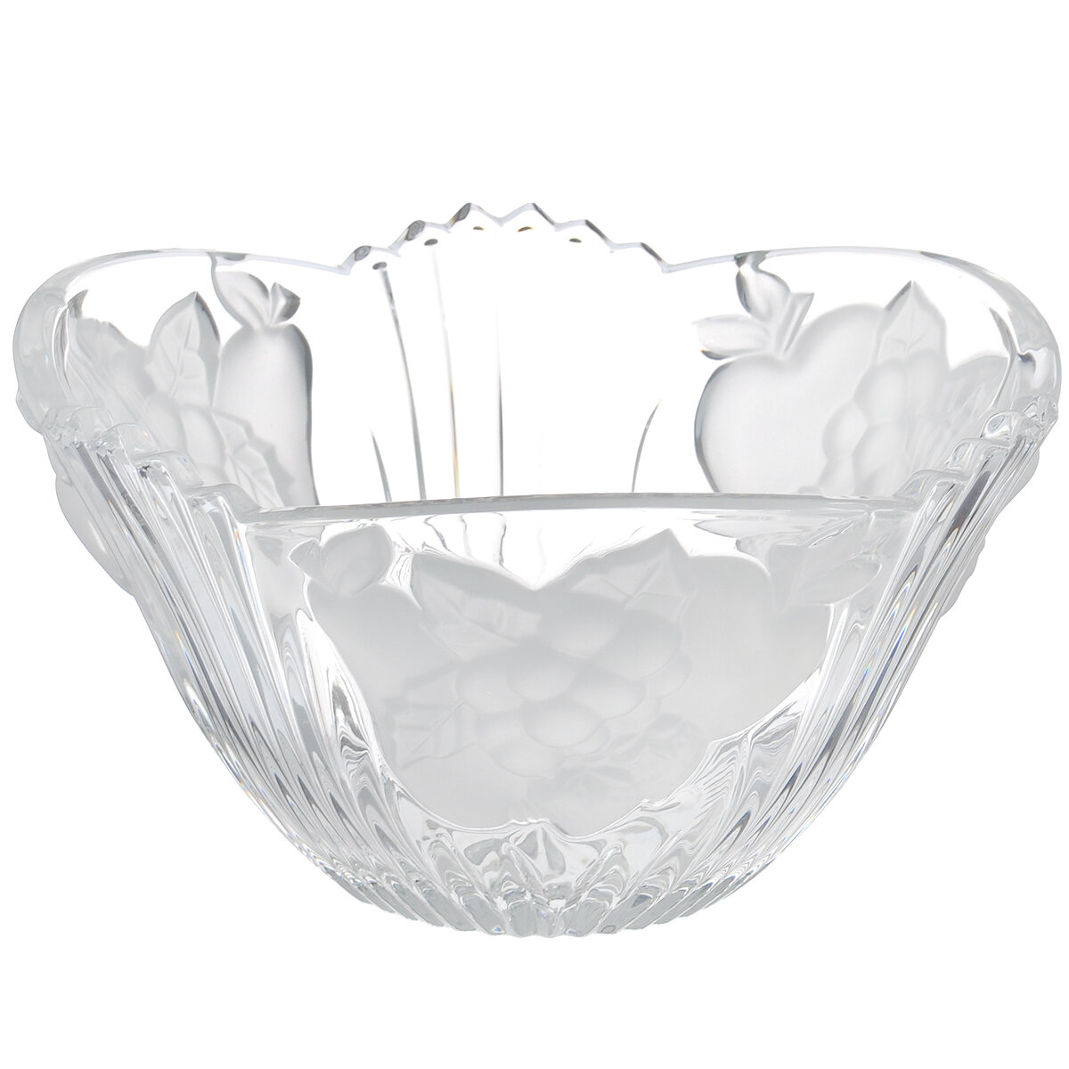 Салатник "Фрукты" матовый, 16,5 см, хрусталь, Crystal Bohemia/ БПХ459