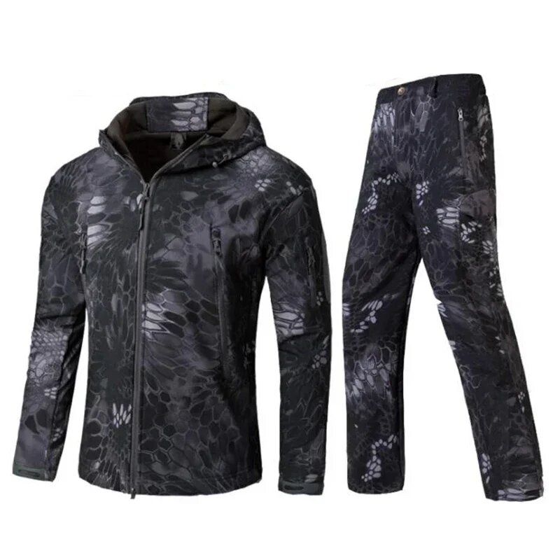 Мужская тактическая куртка DNTEX камуфляж Kryptek black, S