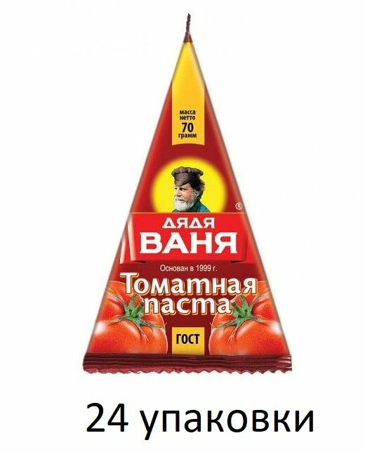 Дядя Ваня Паста томатная, 70 гр, 24 упаковки в коробке