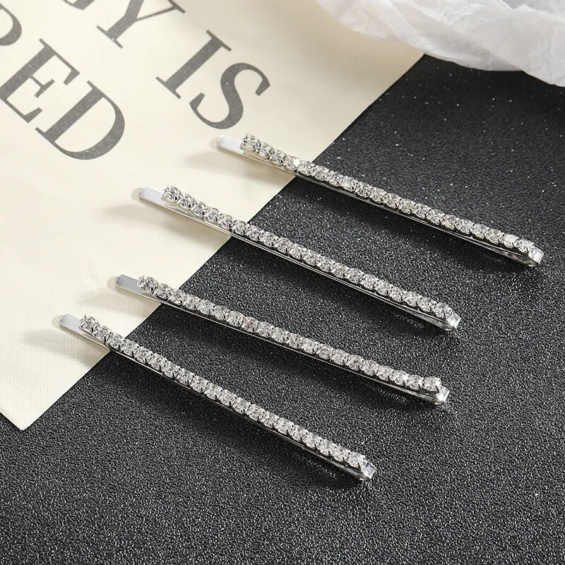 Заколки для волос с кристаллами, набор 4 шт, цвет C-4PCS
