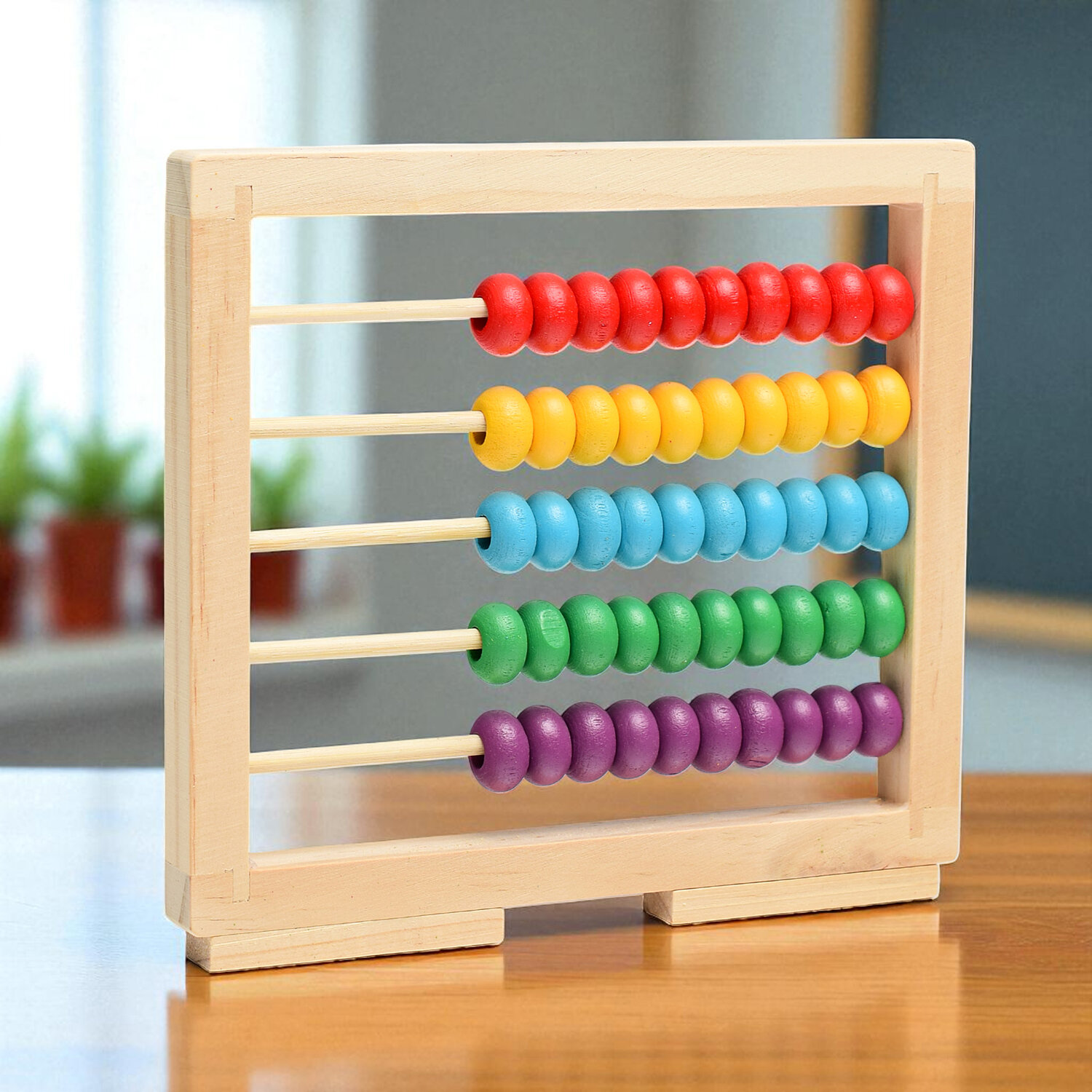 Счеты детские D2084, 16,5х1,5х15 см, дерево, детям от 3х лет.