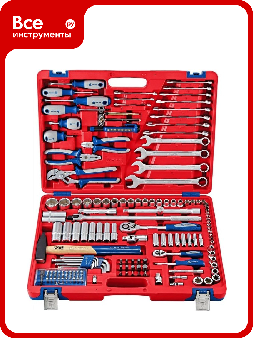 Универсальный набор инструментов мастак 155 предметовC, для автомастерских