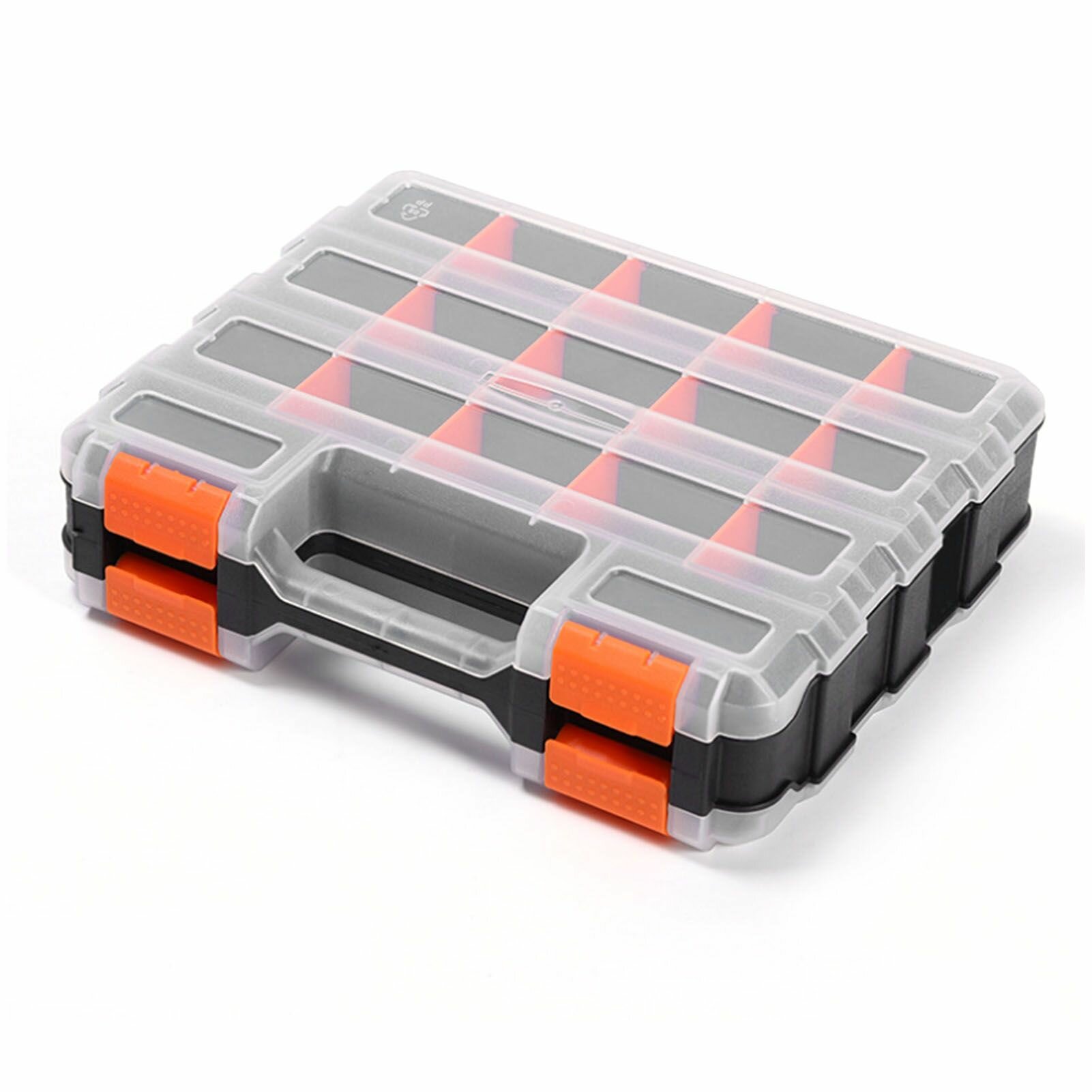 Коробка для деталей. Конструкция из полипропилена. Утолщенный съемный отсек. Стабильная классификационная коробка для хранения. Двусторонняя 32 х 27 х 8.