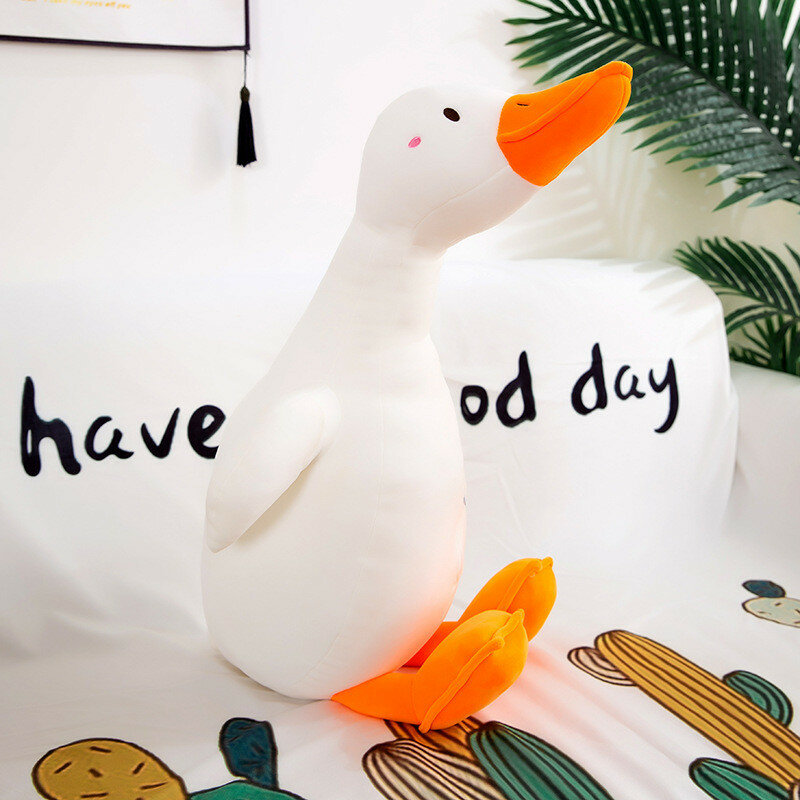Инновационная мягкая подушка в виде гуся, декоративная мягкая игрушка, идеальная для сюрприза на День Святого Валентина, белая - 85