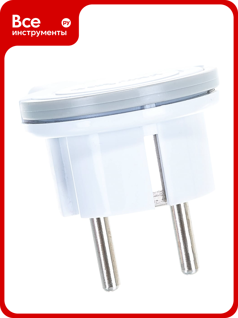 Вилка-невидимка за шкаф с/з, белая 16А 250В UNIVersal 5566874, 16 А