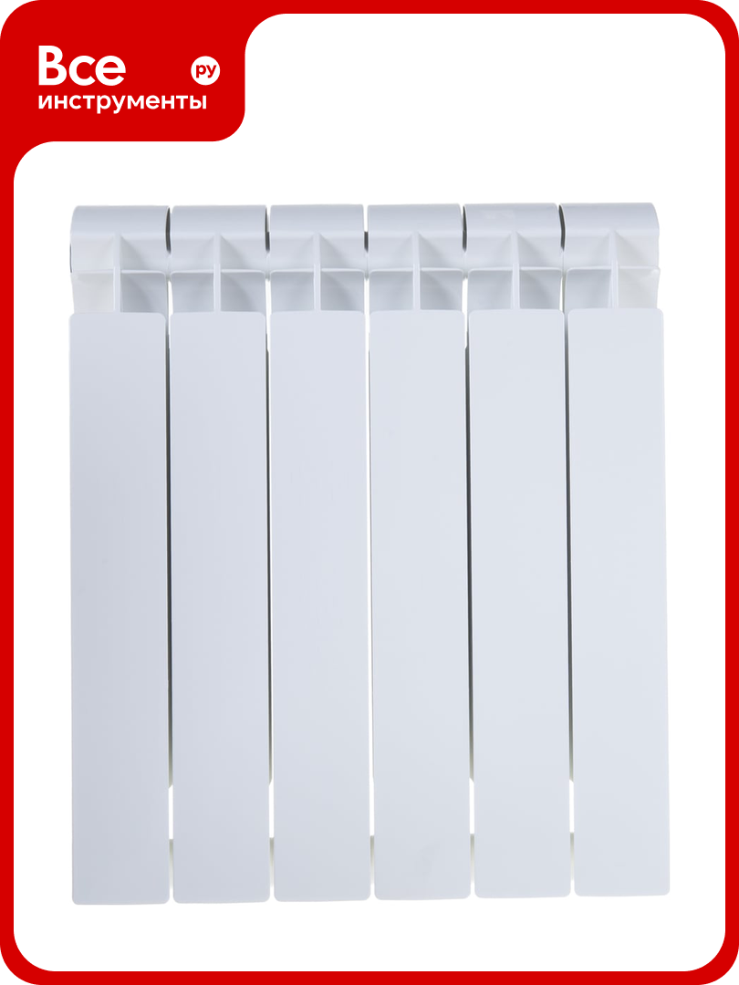 Биметаллический радиатор Global STYLE PLUS 500 6 секций боковое подключение RAN30G1197AC6C, сталь