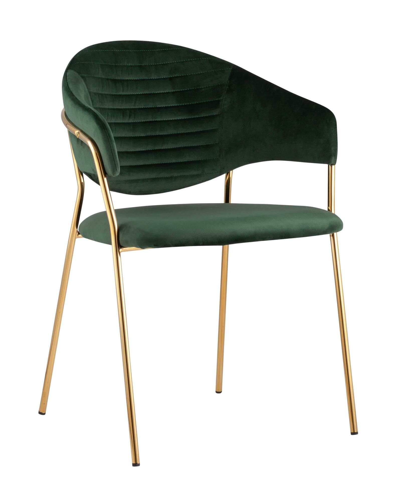 Стул Эвита STOOL GROUP зеленый, ткань, металл, мягкое сиденье, с подлокотниками