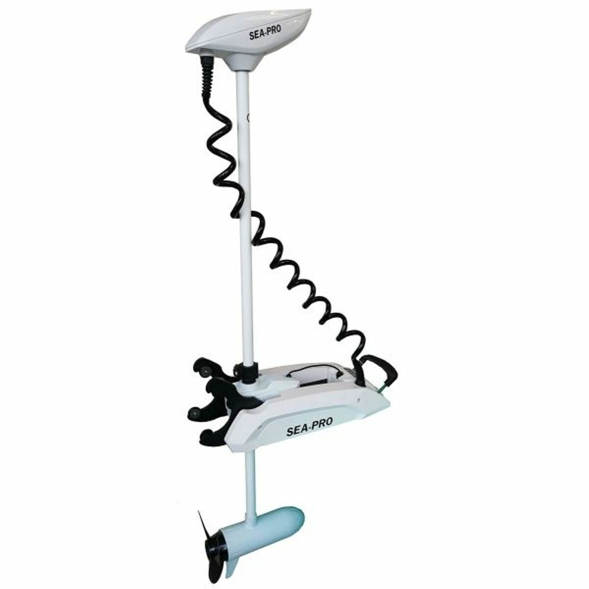 Носовой электромотор-якорь SEA-PRO 65L 60" GPS, тяга: 65Lb/29кг, дейдвуд 152см, 12В, 420Вт, Вес:15 кг, дистанция, белый