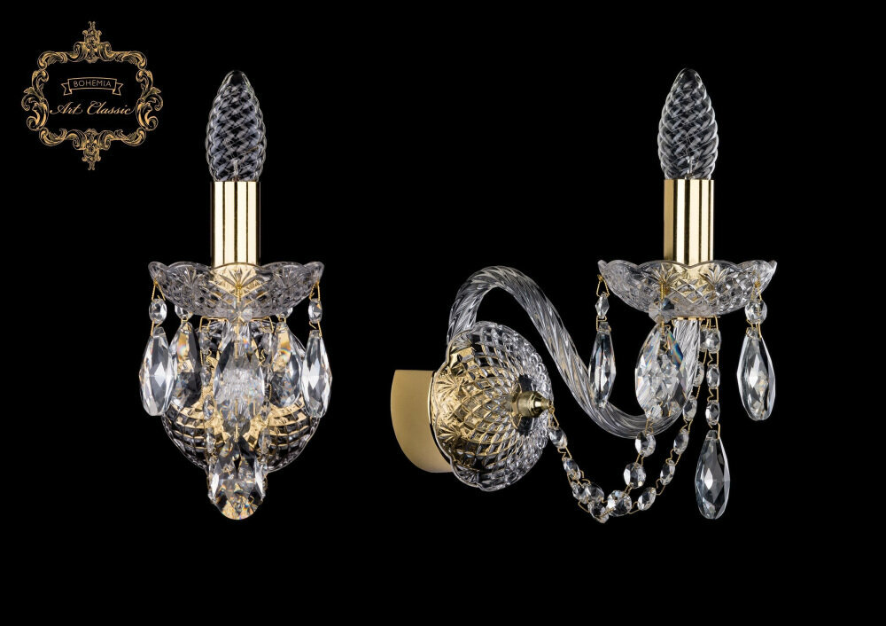 Бра, настенный светильник Art Classic 10.11 10.11.1.165. Gd. Sp, E14, IP20, Классический, Барокко