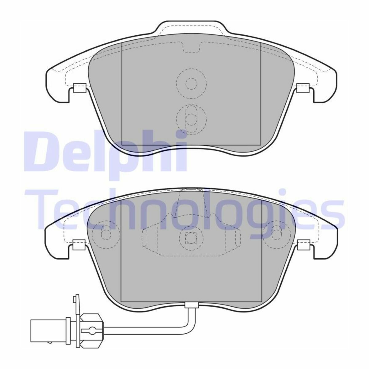 Колодки Audi/Vw A4/A5 1.8-3.2Fsi 2007=>(Delphi Lp2107)
