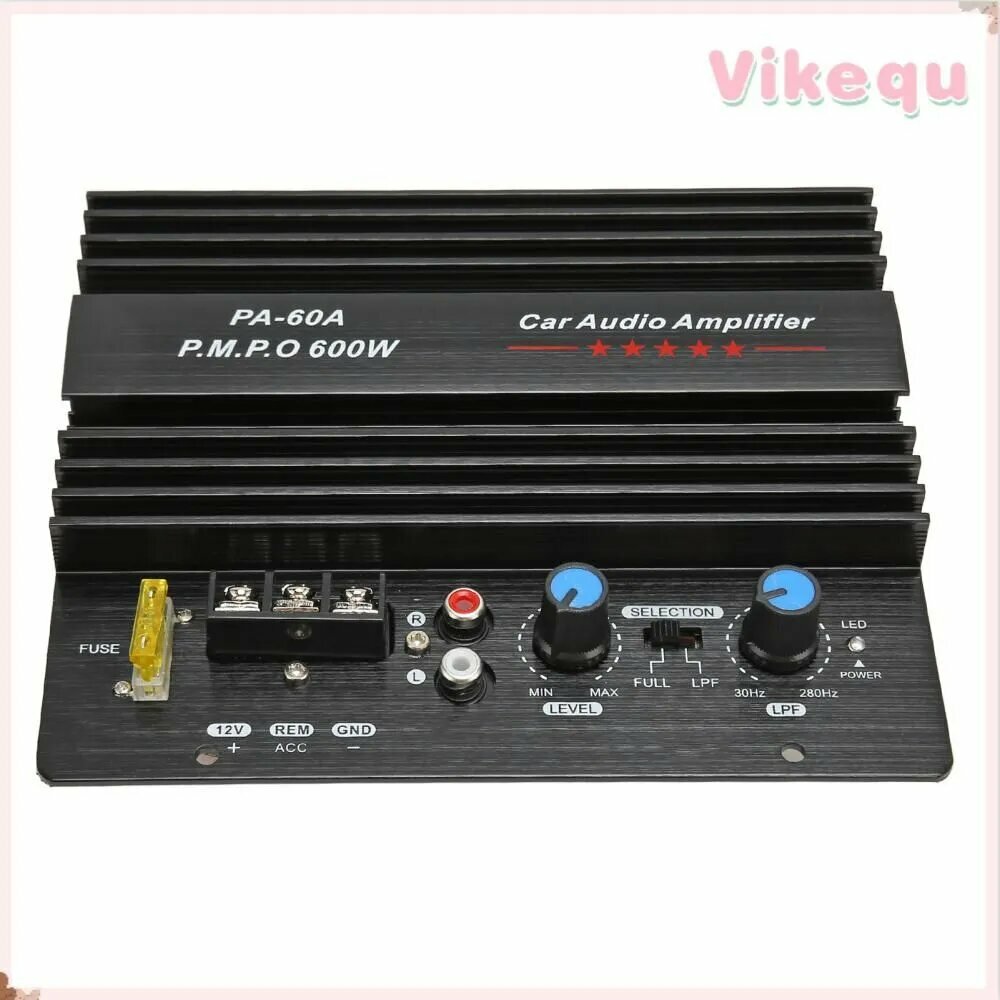 Плата усилителя мощности автомобильного звука 600 Вт, алюминиевый корпус, высокое качество звука