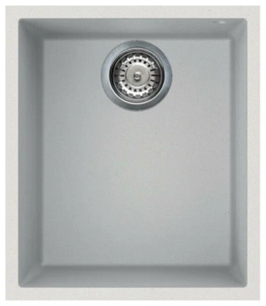 Мойка кухонная Elleci Quadra 100 White K96 белый, длина 38см, ширина 44см, белый