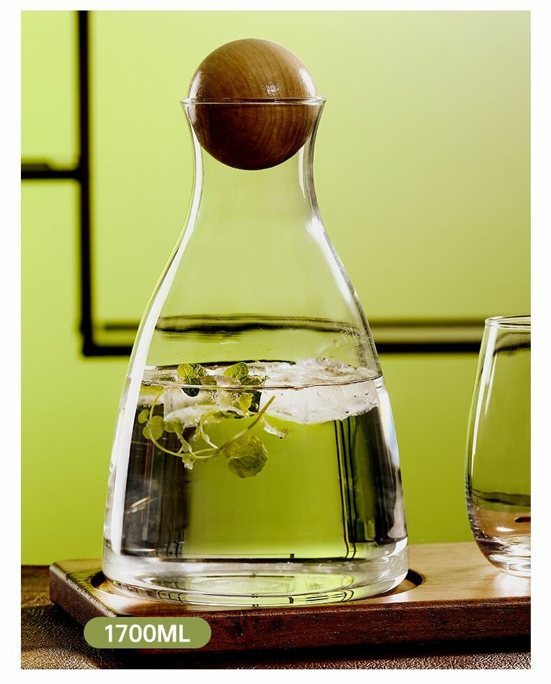 Кувшин Globe, термостойкое стекло, с пробковой крышкой, 1.7 л