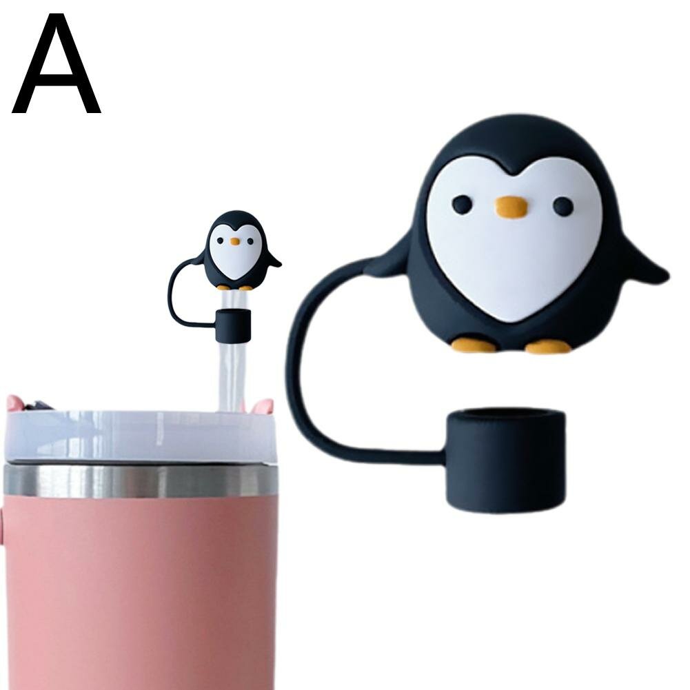 SHANGYU Cute Penguin Straw Toppers for Stanley Cup