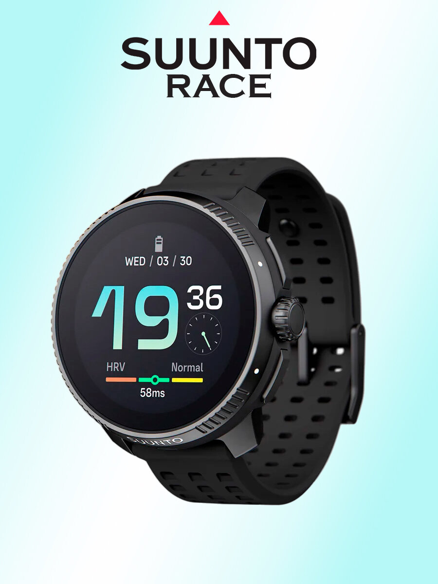 Влагозащитные спортивные часы SUUNTO Race, SS050929000, All Black