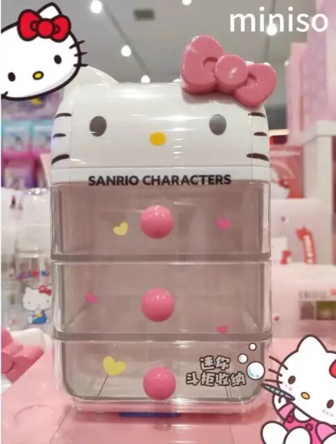MINISO KUROMI Hello Kitty Kawaii Мультяшная машинка Подарок на день рождения для девочек Практичные украшения для машинки на солнечных батареях Праздничный подарок Милый