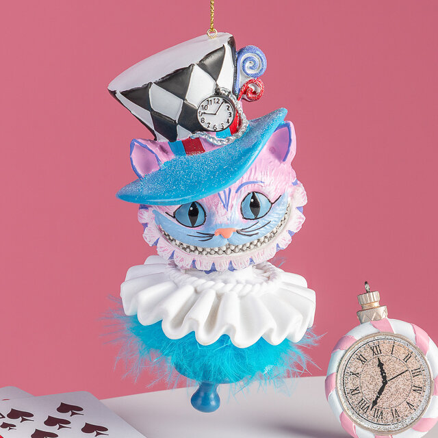 Елочная игрушка Чеширский Кот - Алиса в Стране Чудес 15 см, подвеска, Kurts Adler, HAT0001