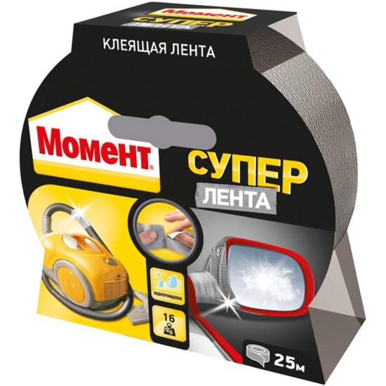 Лента клеящая Момент Супер лента, 25 м