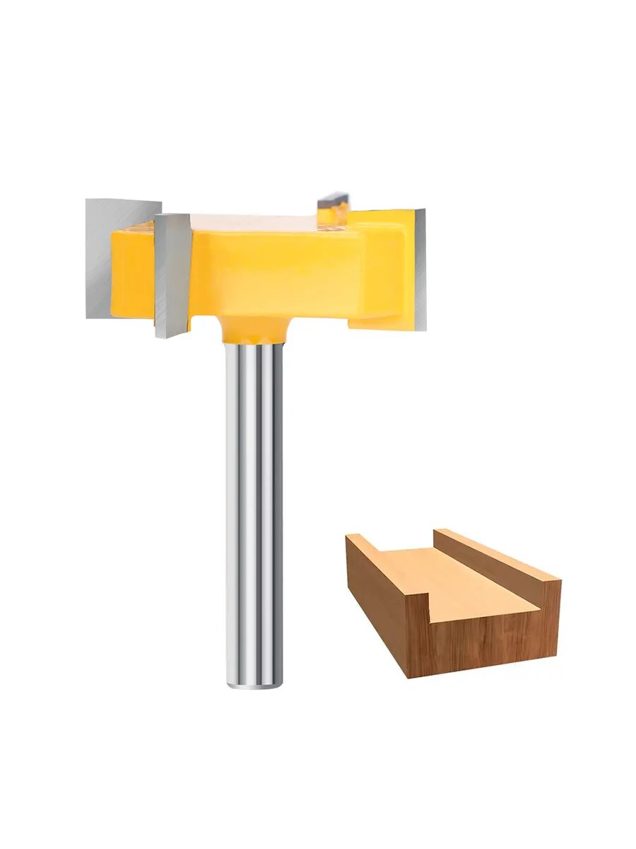 Фреза для выравнивания XCAN по дереву, 6x9,53х40мм, Фреза для слэбов поверхности слэбов, Т-образная, лезвие из сплава