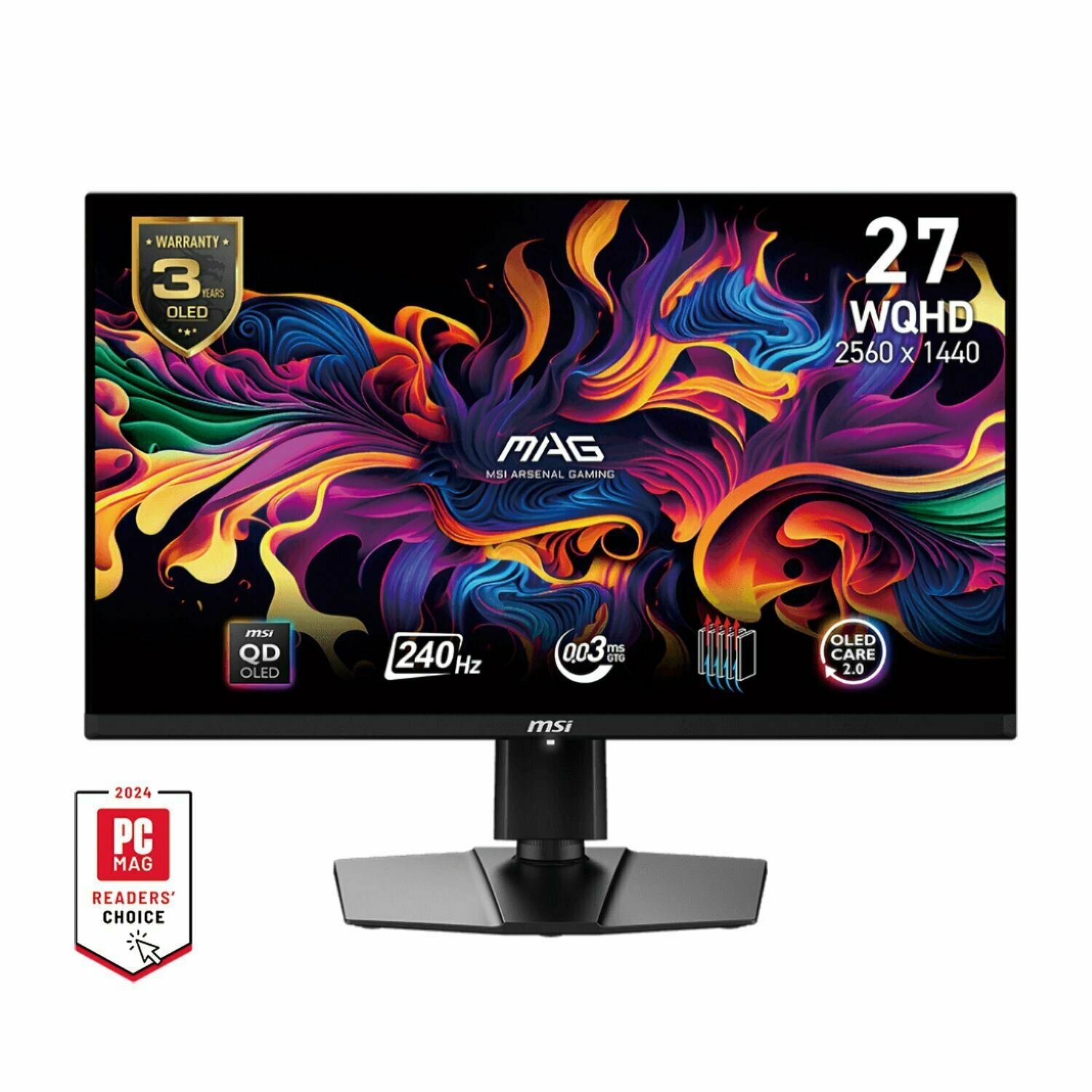 Монитор MSI 26.5" Монитор MSI MAG 271QPX QD-OLED E2,360HZ, черный
