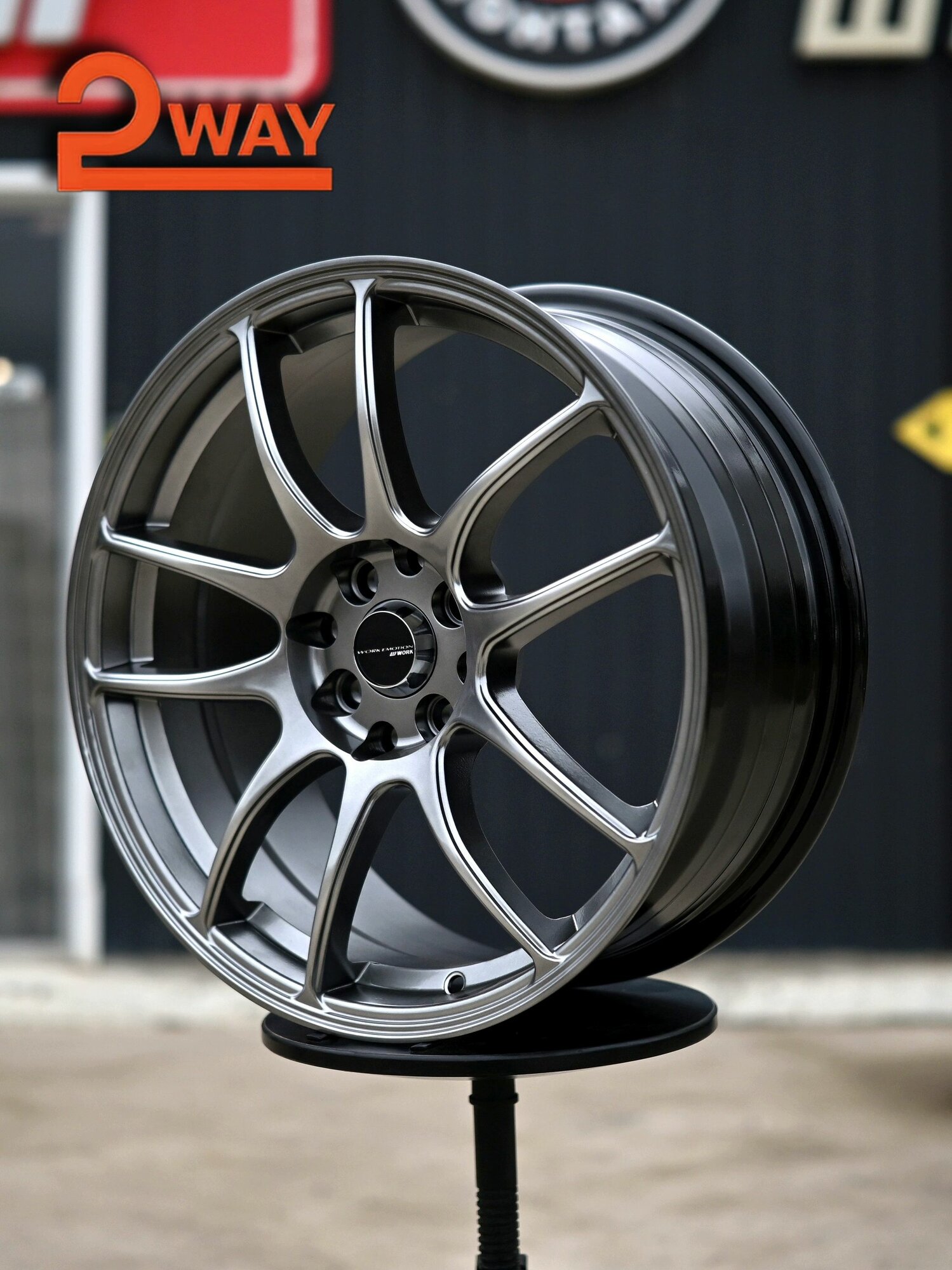 R17 Диск Work CR-Kai Стиль 7.5J ET40 4*100/114.3 Темный хром