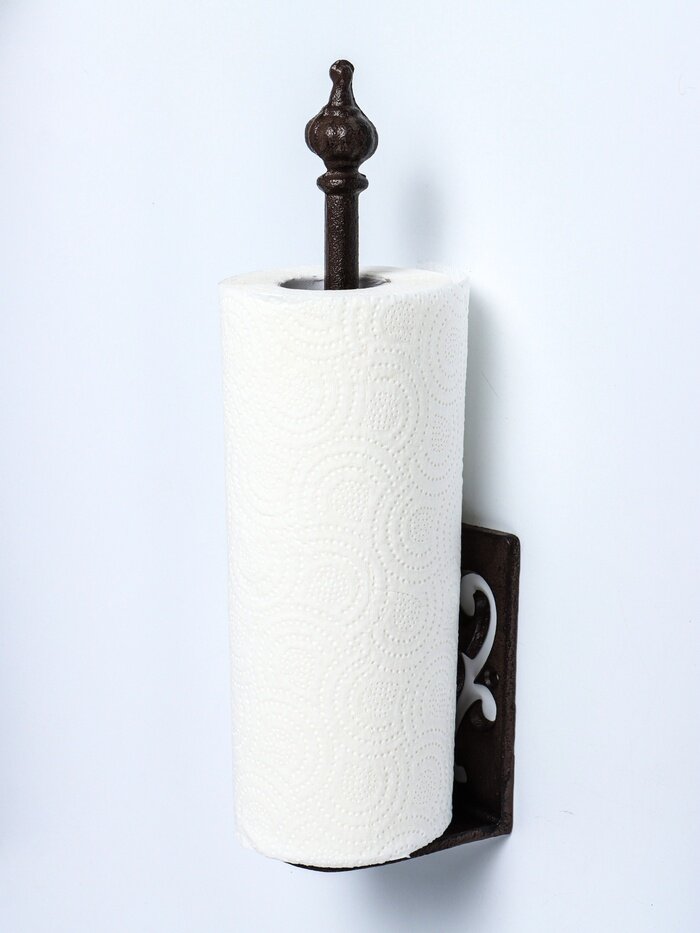 Фигурка чугун, держатель для полотенец бумажных «Узор», 10×8×32 см