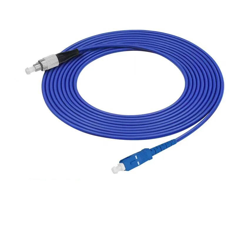 Бронированный оптоволоконный патч-кабель LC/SC/FC/ST, одномодовый, simplex/duplex, 3,0 мм, PVC