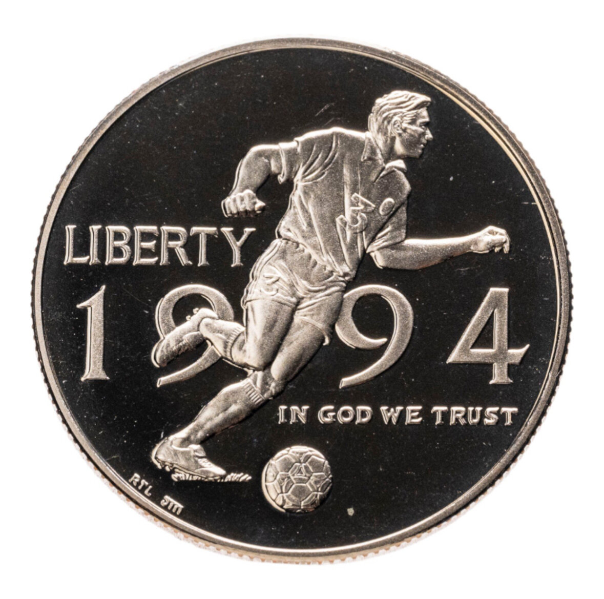 Монета США 1994 год 50 центов Чемпионат мира по футболу Медь-Никель PROOF