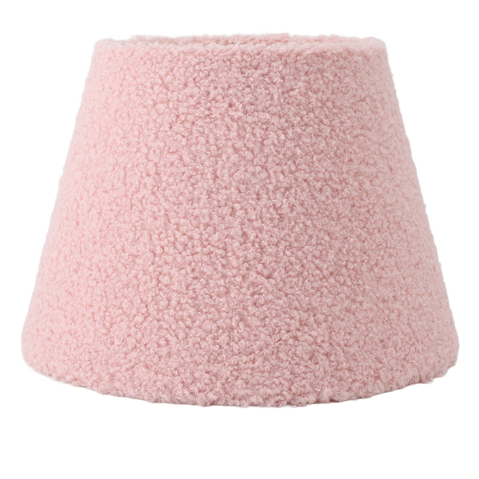 Абажур для настольной лампы из плюшевой ткани, конический, простой, изысканный, для лампочек E27 E14, для торшеров, розовый