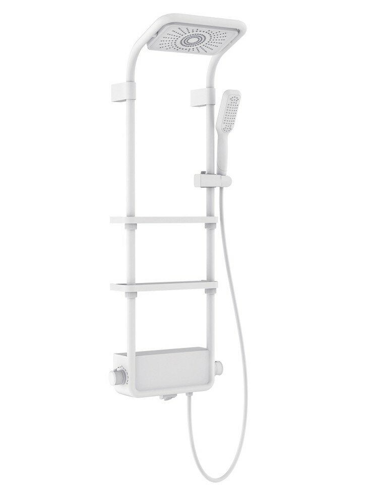 AQM 8003W Душевая система для душа с термостатом, Белый