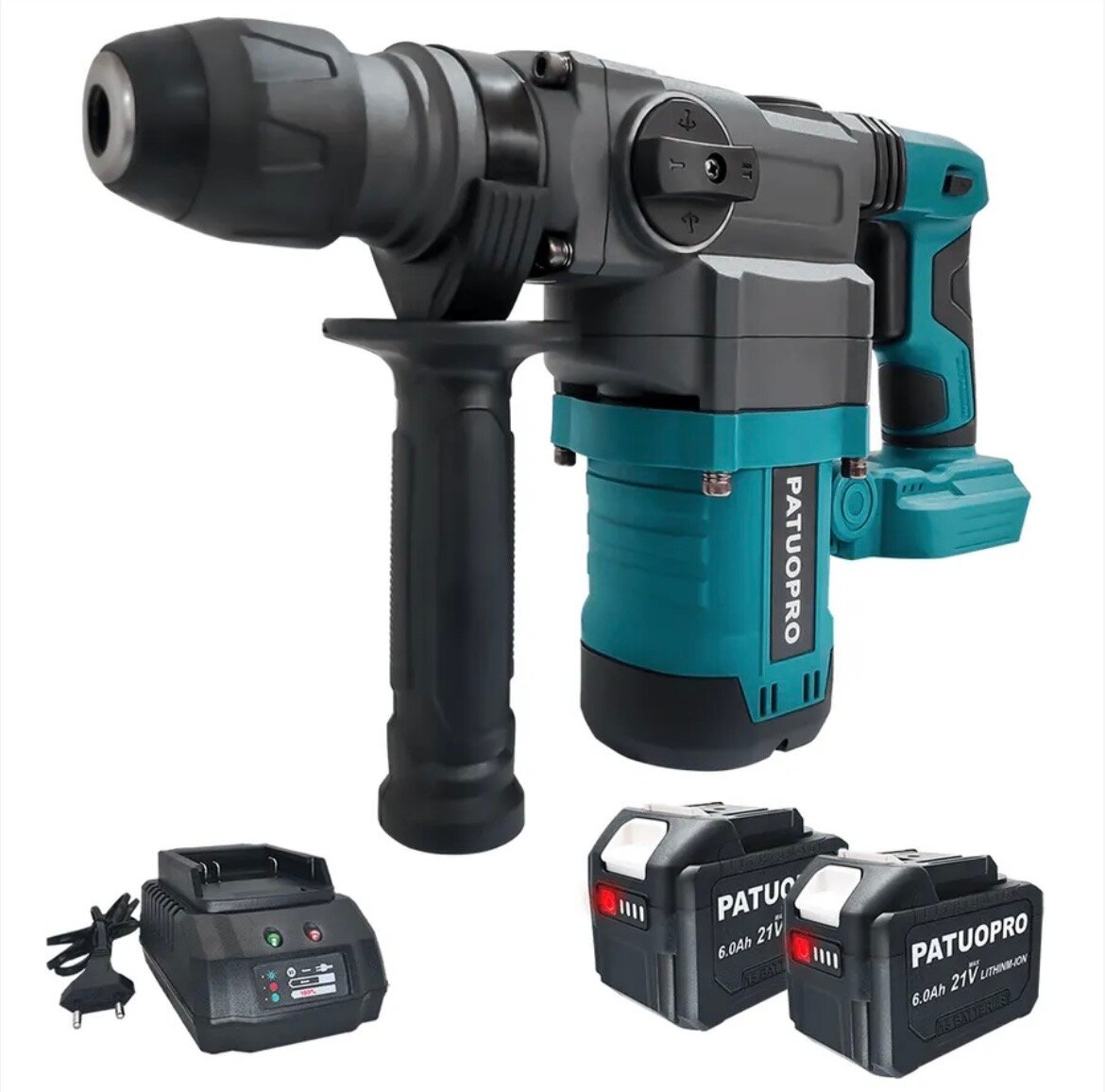 Бесщеточный мощный электрический перфоратор Patuopto (2 АКБ 6,0 Ач)