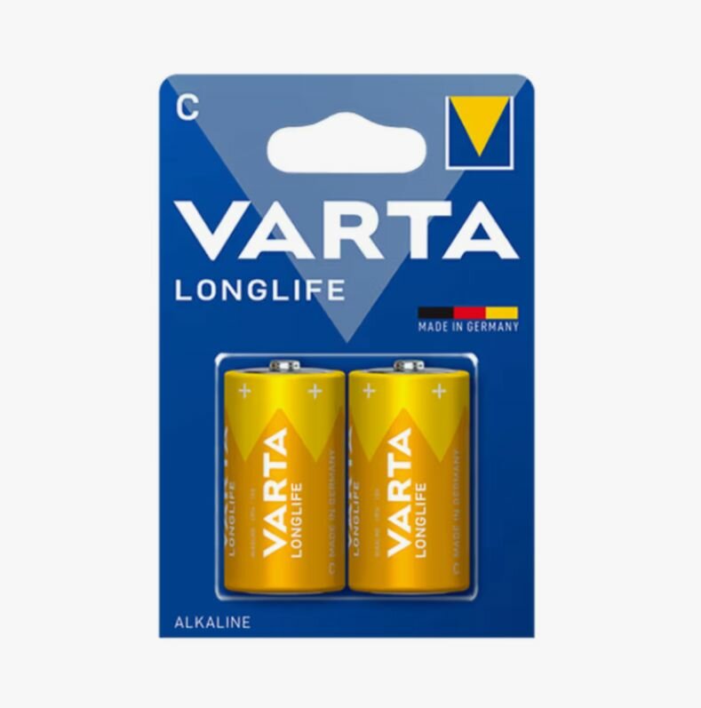Батарейка VARTA Longlife LR14 C, 2 штуки (2 штуки в одном блистере)