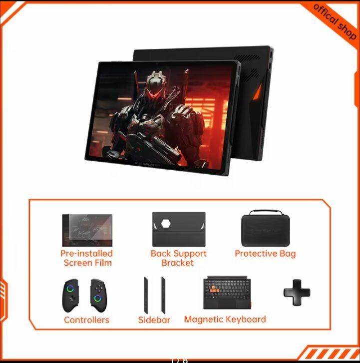 OneXPlayer X1 Pro Портативный игровой ПК три в одном 10,95-дюймовый ноутбук Игровая консоль STEAM AMD AI HX370 (32 ГБ + 1 ТБ)