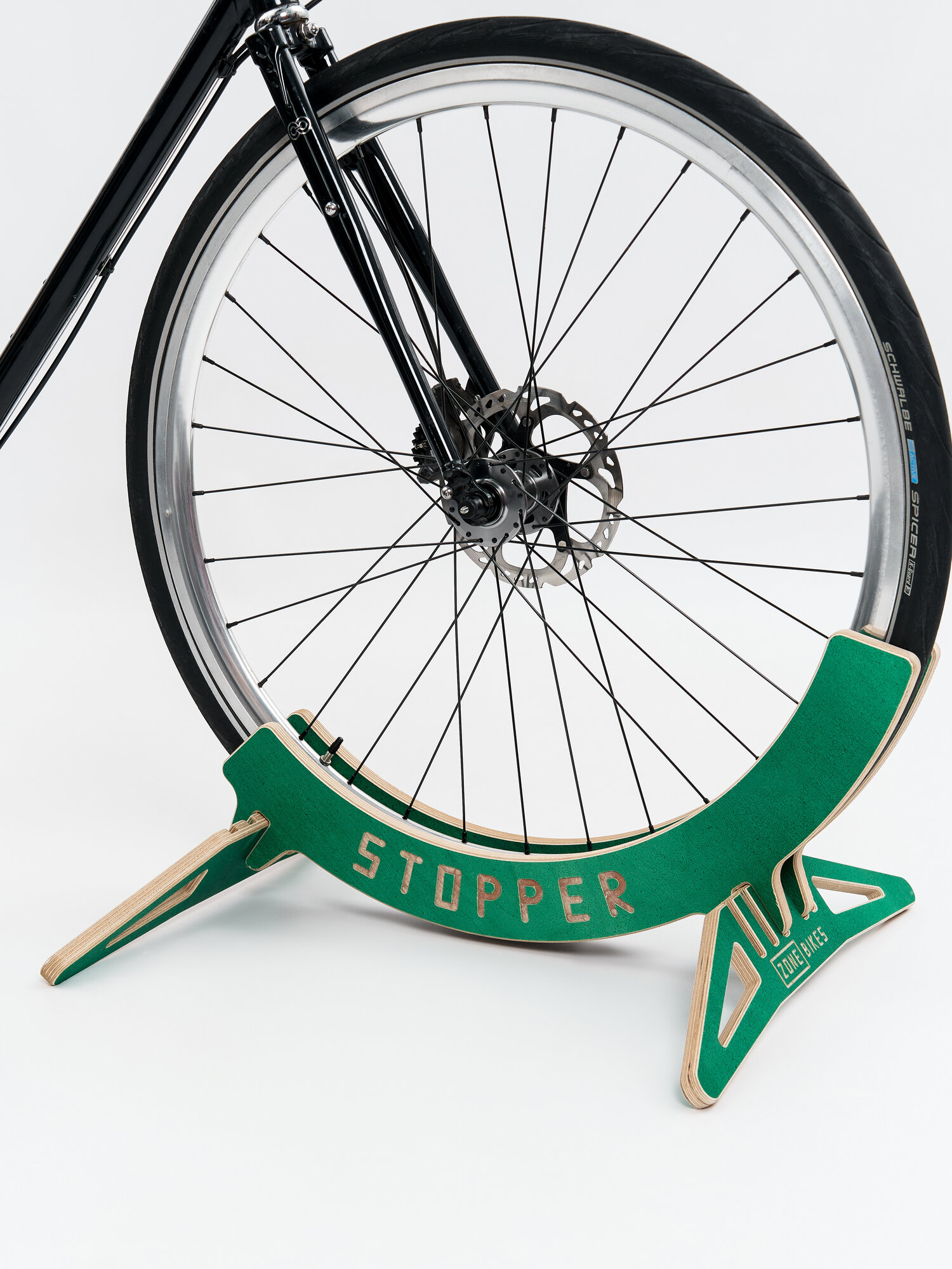 Велопарковка и подставка для велосипеда напольная 24-29 зелёная