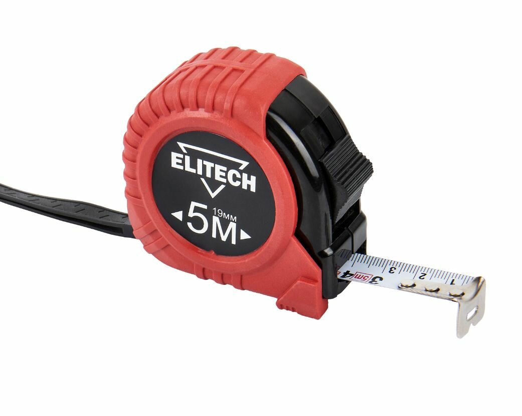 Рулетка ELITECH 5м*19мм обрезиненный корпус 310201