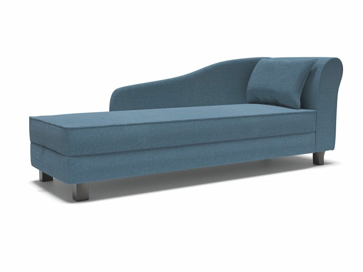 Кровать-тахта Soft Element Ольгерд Blue, рогожка, с ящиками для хранения белья, на кухню, на дачу, в комнату