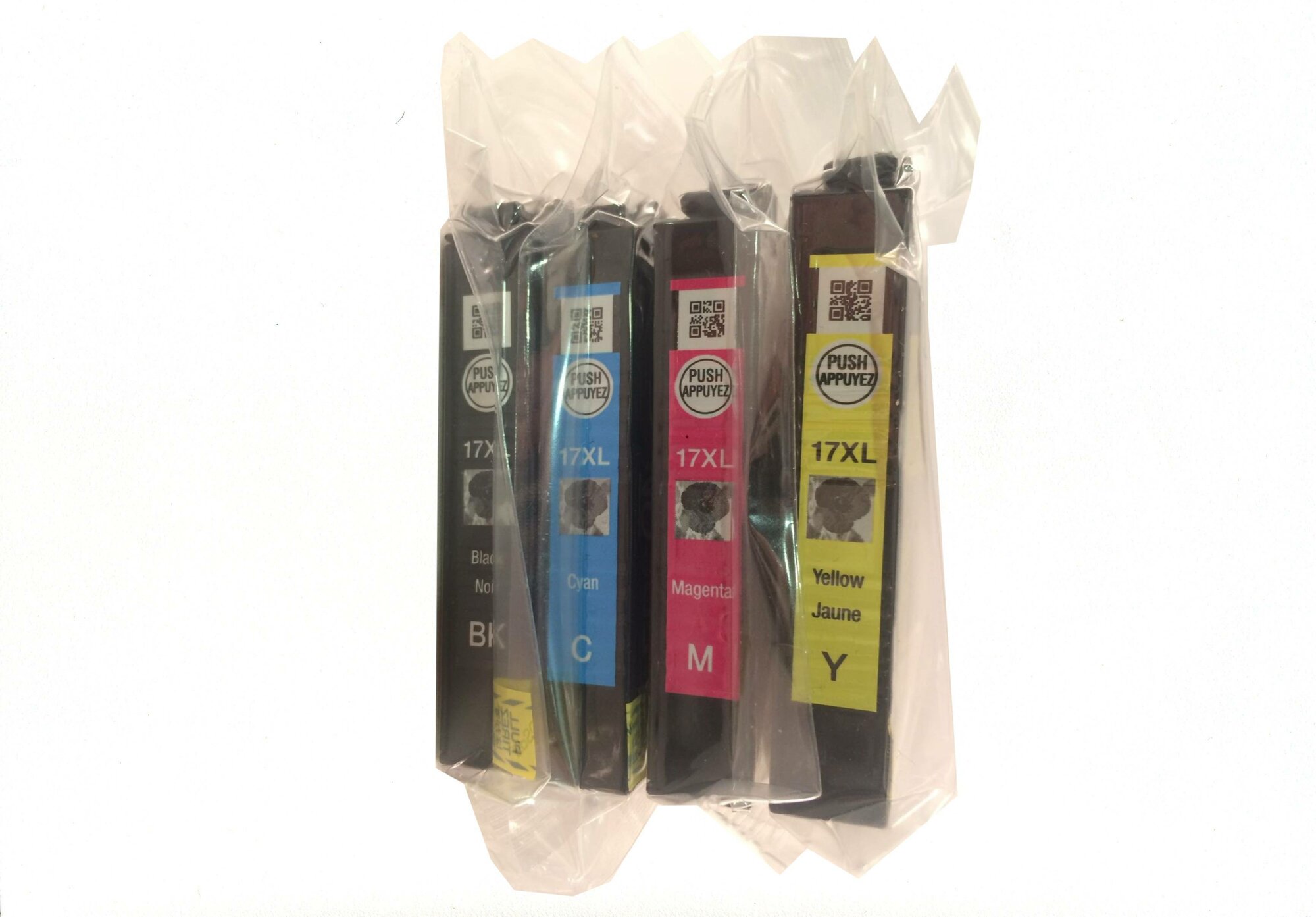 Комплект картриджей Epson 17XL T1716 для Epson XP33/203/303 4 штуки (оригинальные без коробок в вакуумной упаковке)