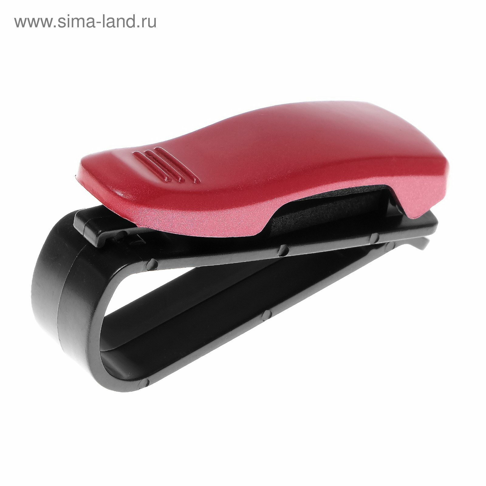 Держатель для очков зажим, красный, место установки: на солнцезащитный козырёк