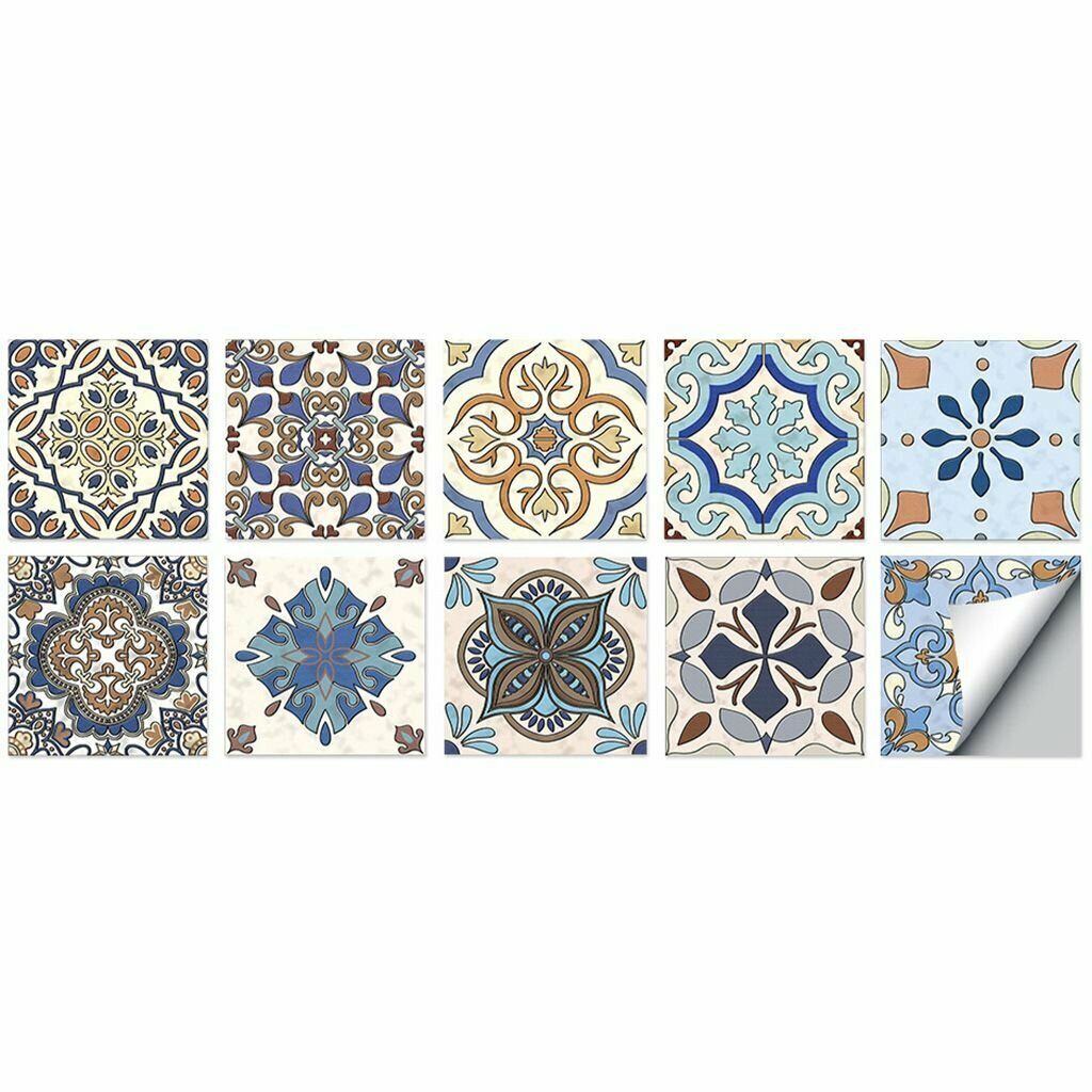 1 комплект из 10 листов, наклейки на мраморную плитку для ванной комнаты DIY wall tile stickers-HT08-20CM