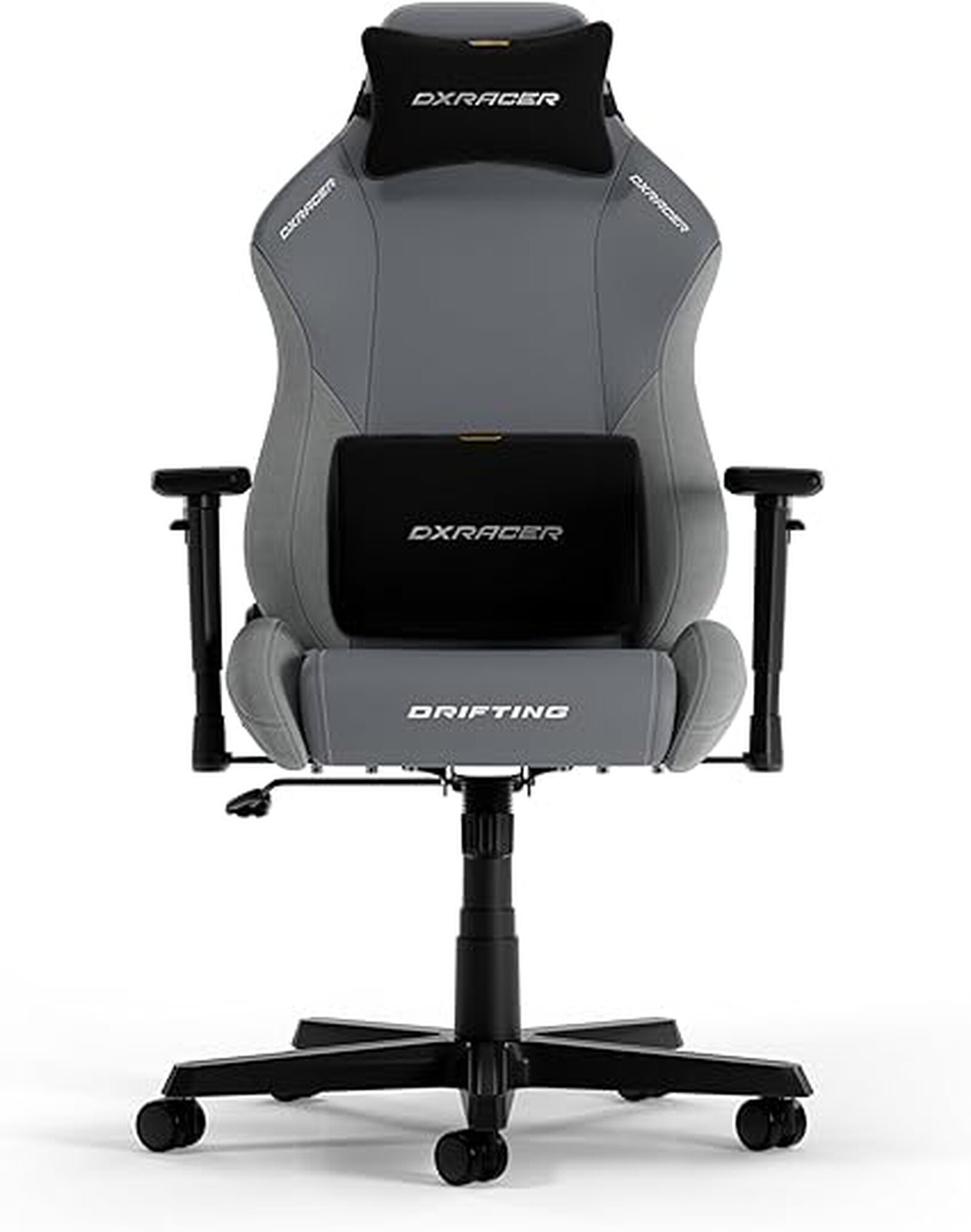 Компьютерное кресло - DxRacer DRIFTING L из оригинальной кожи и ткани ePU, серый, DRIFTING-L-C23-LTAFBC-G-X1