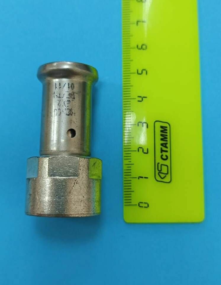 Пресс-фитинг муфта редукционная 16х1/2' ВР никель