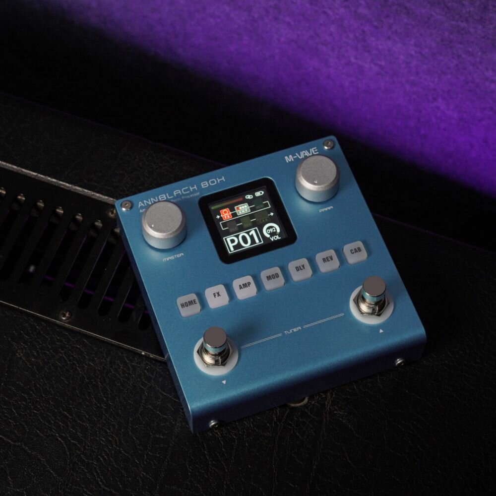 Гитарный процессор эффектов 2025 M-VAVE ANNBLACK BOXнный перезаряжаемый аккумулятор ANNBLACK BOX