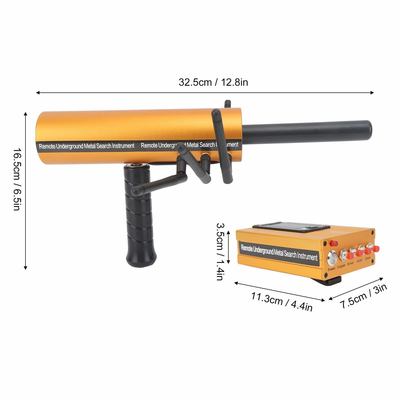 Металлоискатель AKS глубиной 30 м с 6 антеннами, дальномер 1200 м