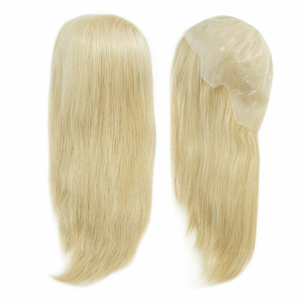 Система замещения волос для женщин, женский парик из натуральных волос блонд