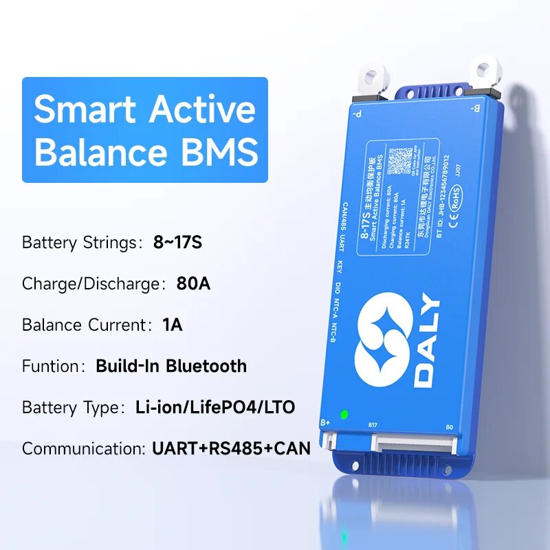 Daly Smart BMS для литиевой батареи 8S-17S 80A BMS CAN