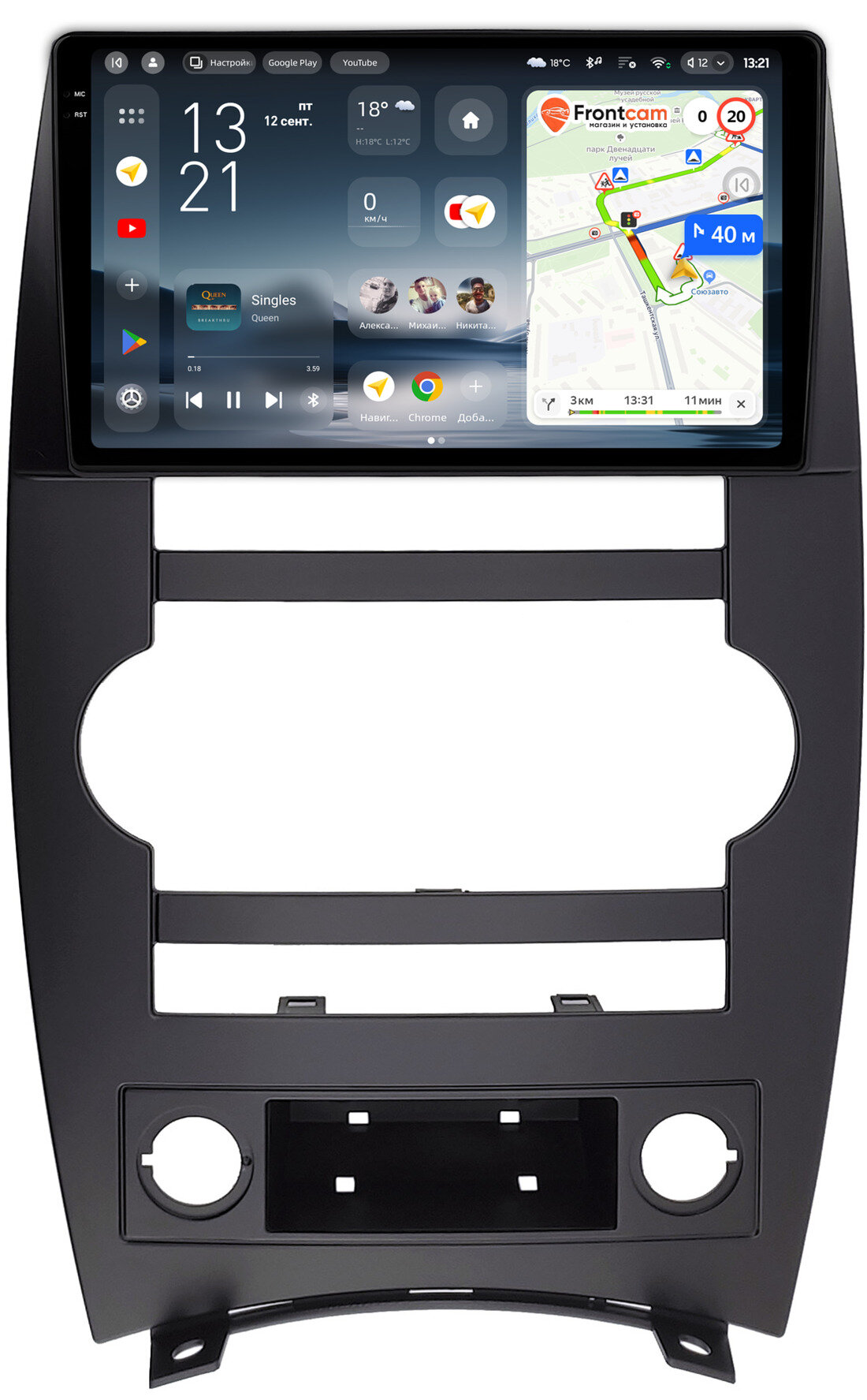 Штатная магнитола Teyes CC4 2K 6/64 9.5" RM-9-1195 Jeep Commander 2008-2010 Android 14 (4G-SIM, DSP, QLed, AI)